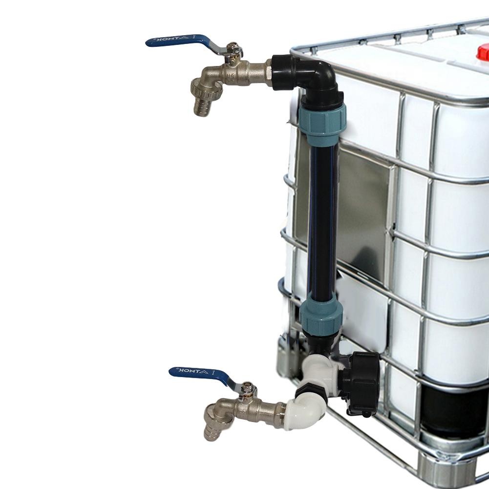 【IBC Gooseneck 3/4 Inch IBC Tank Adaptor with Outlet Valve 3/4 Inch ...