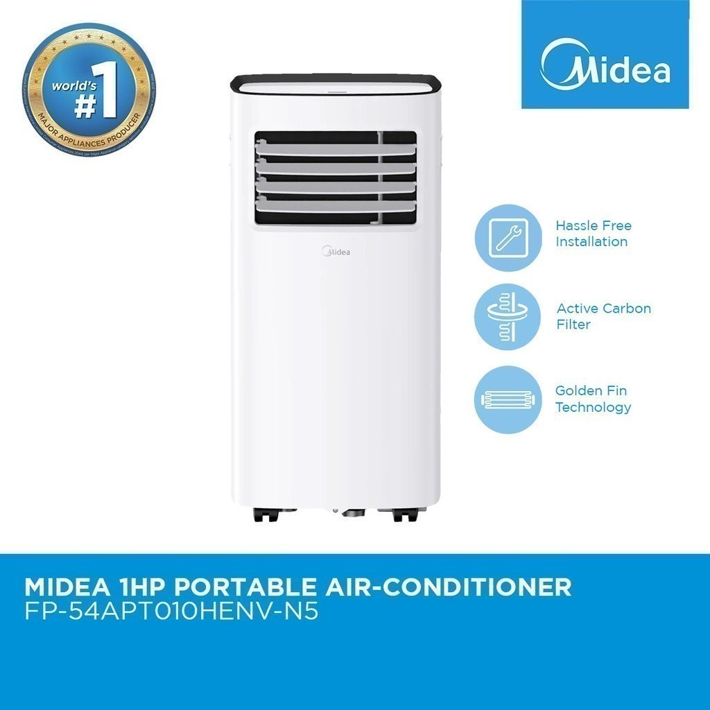 Midea 1.0HP Portable Air-Conditioner with Golden Fin Technology Hassle ...