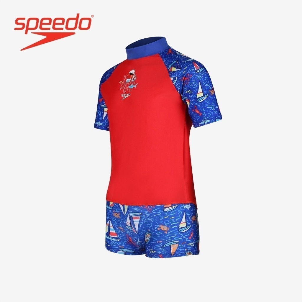 Speedo Infant Boy's Swimwear - Boys Digital Short Sleeve Rash Top Set ...