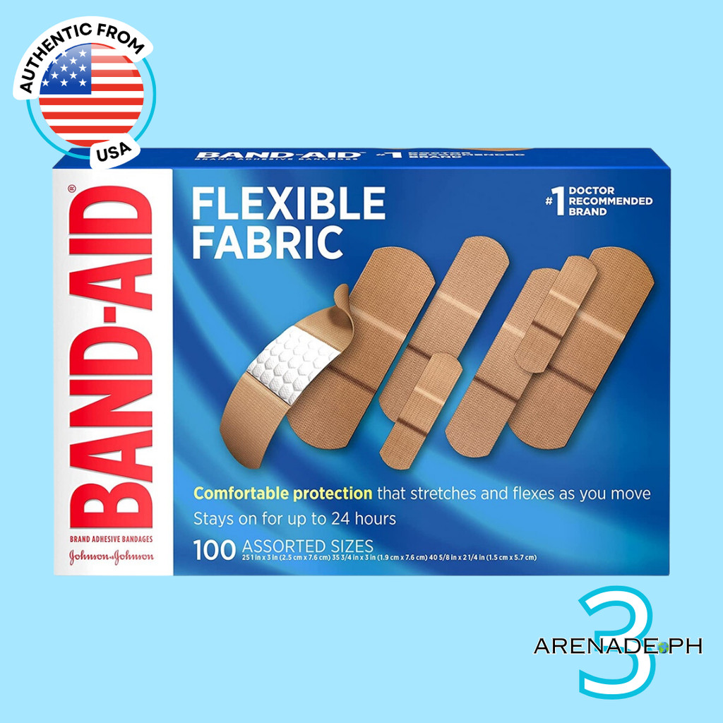Johnson&Johnson Band - Aid Brand Adhesive Bandages Flexible Fabric 100 ...