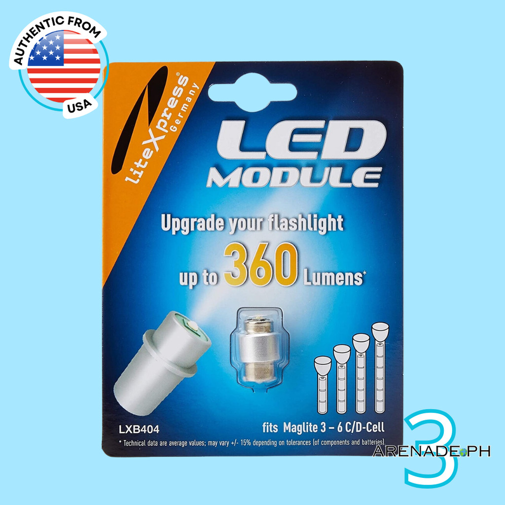 LiteXpress LED Module Up to 360 Lumens fits Maglite 3-6 C/D-Cell ...