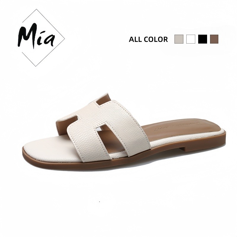 MIA Sandals for Women Leather High Quality Women's Slippers | Shopee ...