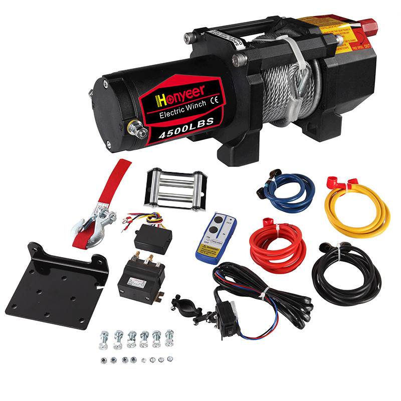 유RTS Wire Cable 12v Towing Winches 4500lbs Electric Boat Winch 2 ton ...