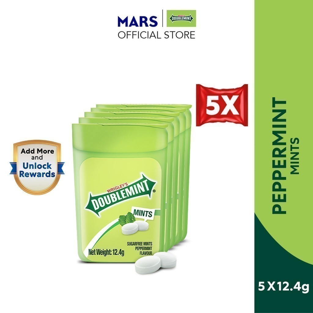 DOUBLEMINT® Mints Peppermint Candy 20s [Bundle of 5] | Sugar-free Mint ...