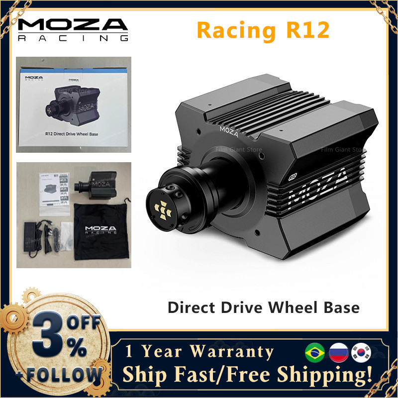 ☹MOZA Racing R12 Wheel Base Lightweight Design 12 N·M Torque Direct ...