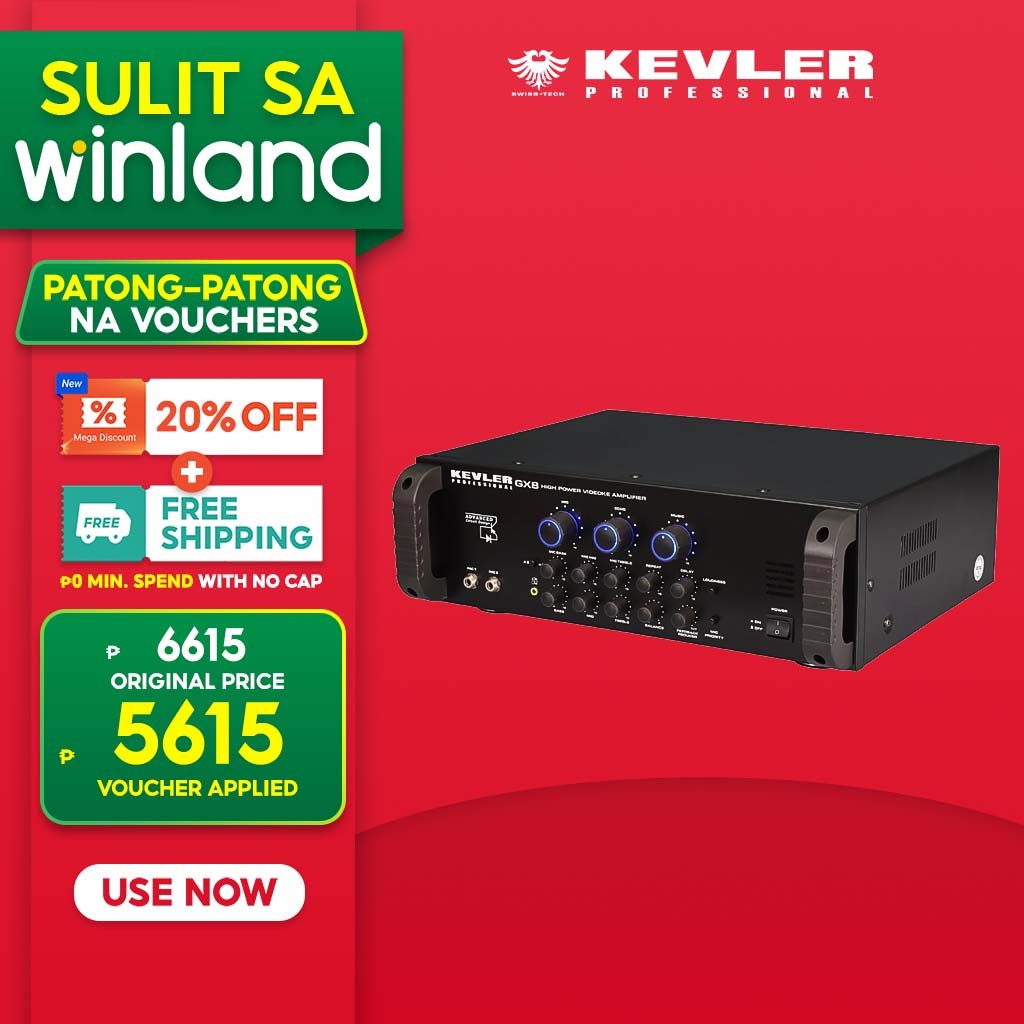 Kevler by Winland GX8 900W x 2 High Power Integrated Videoke Amplifier ...