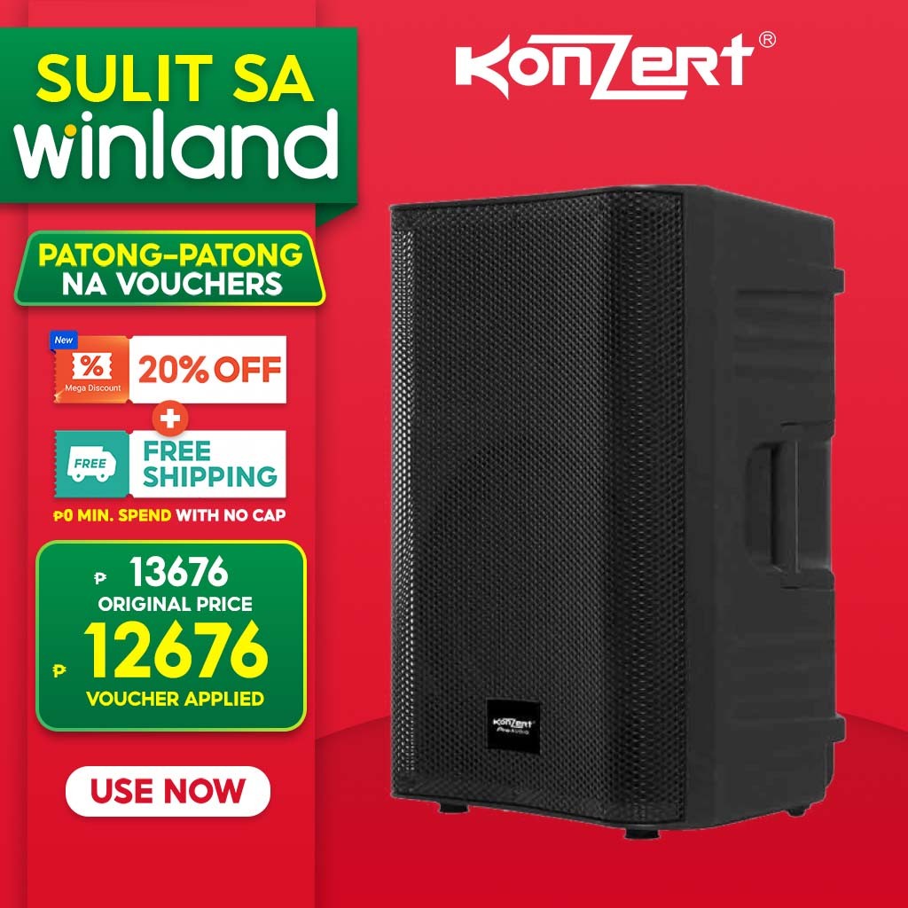 Konzert by Winland 12 Inch Active Speaker with USB/SD & Bluetooth -350W Max Power DYNA CURVE 12 ...