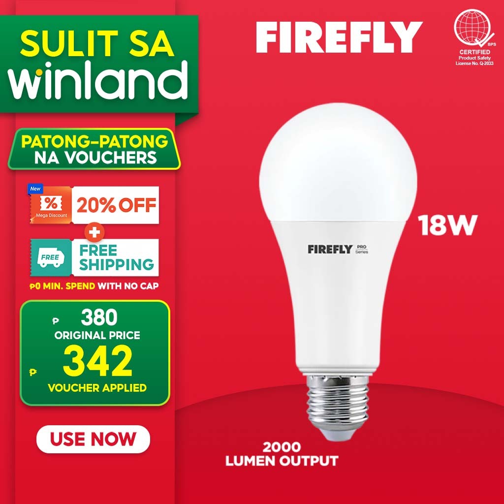 Firefly by Winland Pro Series LED A-Bulb (18W / 100-240V ) Daylight ...
