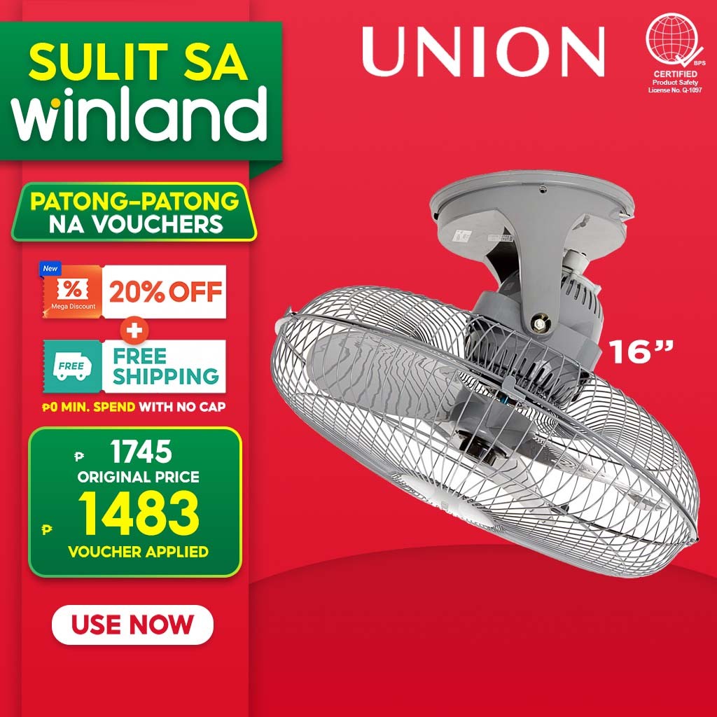 Union by Winland 16 Inches Ceiling Orbit Fan | Electric Fan 60 Watts ...