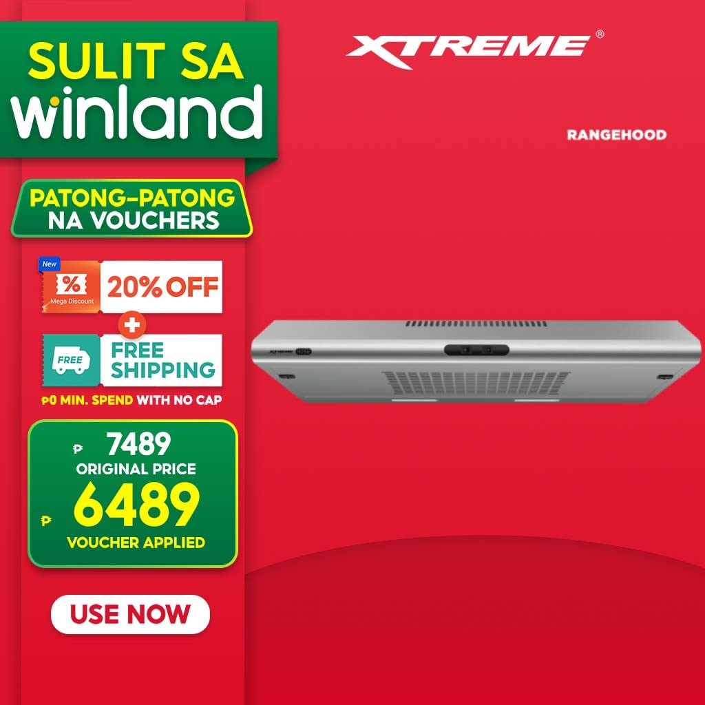 Xtreme by Winland HOME 90cm Rangehood Wall-mount Stainless Steel 3-Speed Push Button w/ LED ...