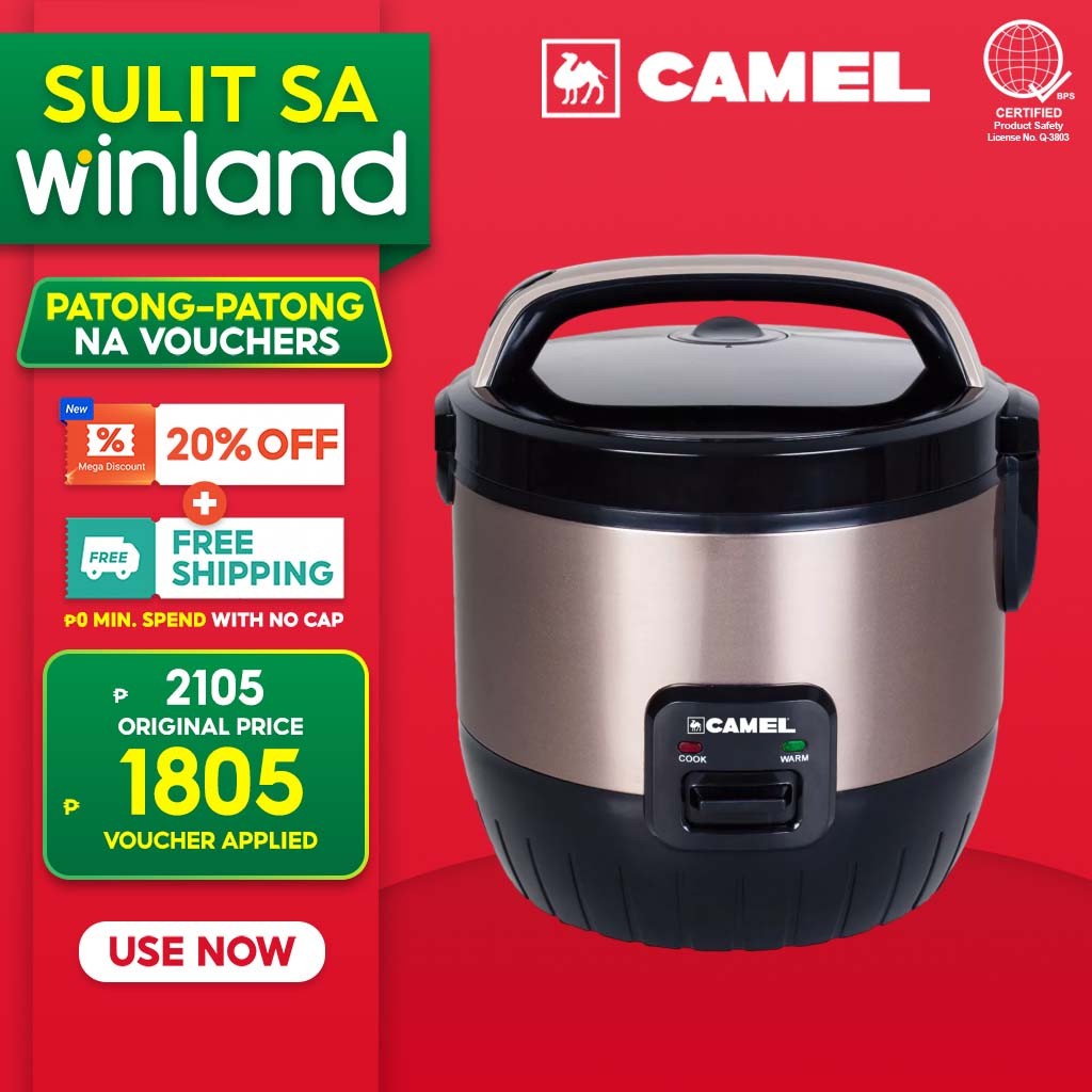 Camel Appliances by Winland 1.8 Liter Rice Cooker Automatic Cook-Warm ...