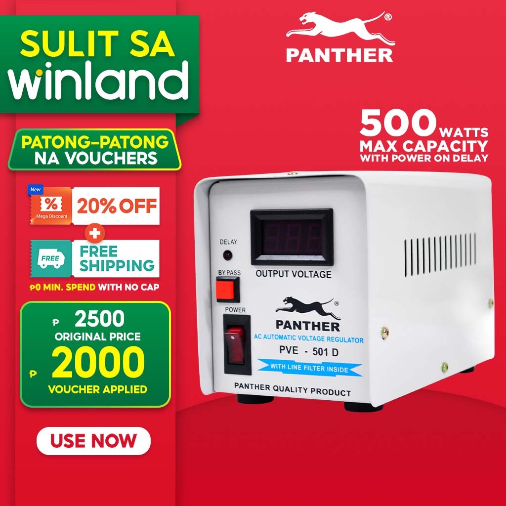 Panther by Winland 500W AVR w/ Power on Delay Automatic Voltage ...