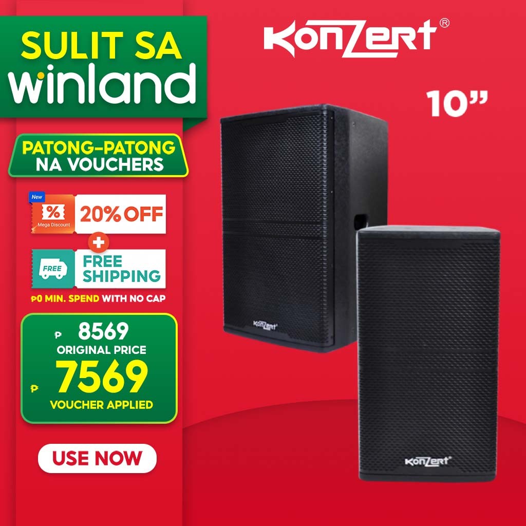 Konzert by Winland Professional Speaker System 10" 2-Way Loudspeaker ...