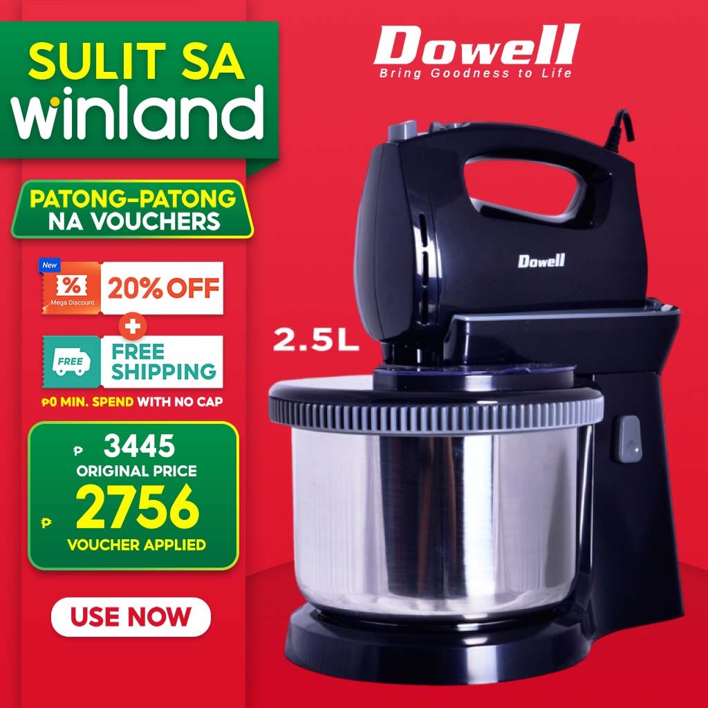 Dowell by Winland Powerful 2.5L 5-Speed 2 in 1 Stand & Hand Mixer ...