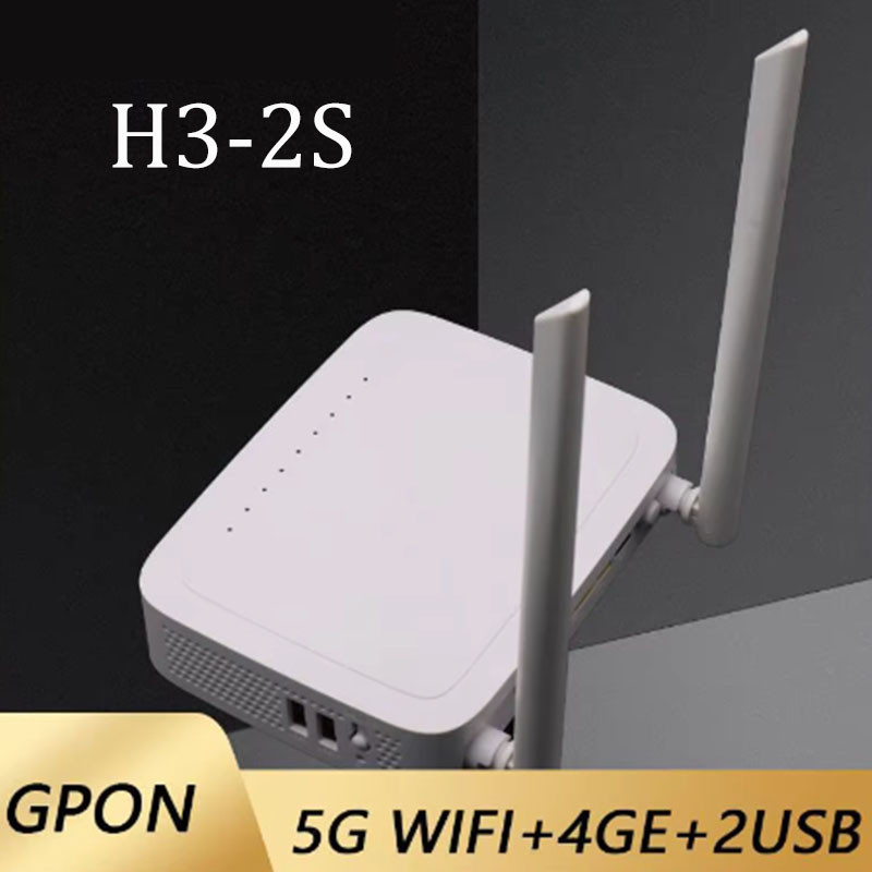H3-2S 5G GPON ONU ONT 4GE +2USB +2.4/5G WIFI AC Router Dual Band FTTH ...