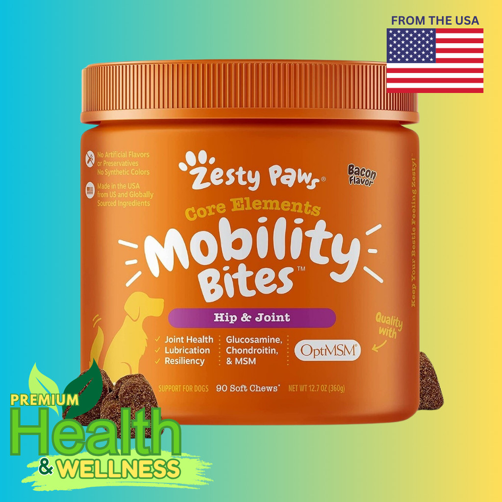 Zesty Paws Mobility Bites for Dogs Bacon Flavor 90 Soft Chews | Shopee ...
