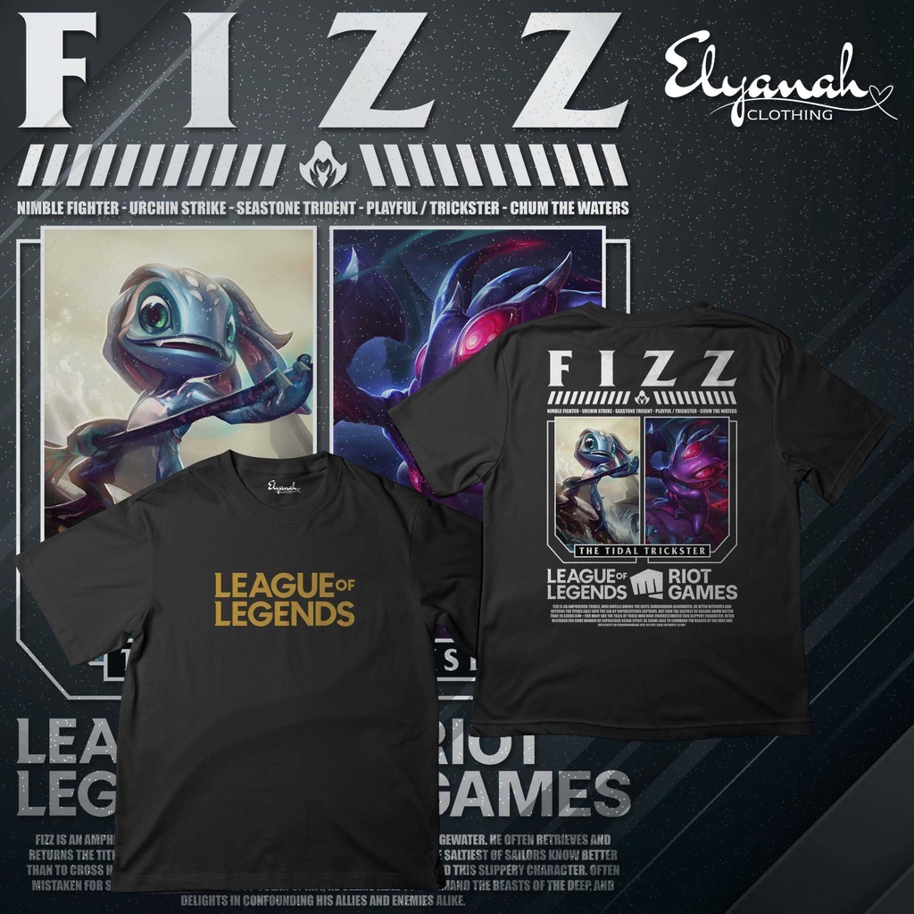 LOL - League of Legends - Fizz - Unisex Casual Cotton Crewneck Fabric ...