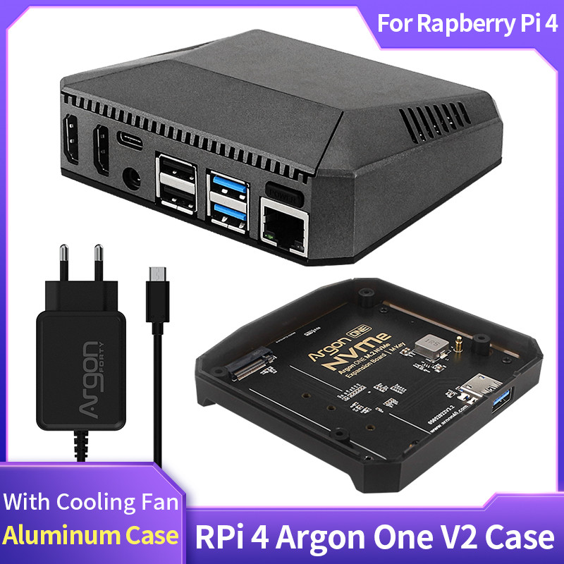 ☝Argon One V2 Case for Raspberry Pi 4 Model B Passive Cooling Metal ...