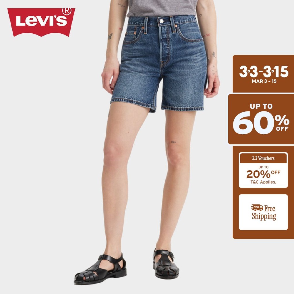 Levi's® Women's 501® Mid-Thigh Shorts A9296-0000 | Shopee Philippines