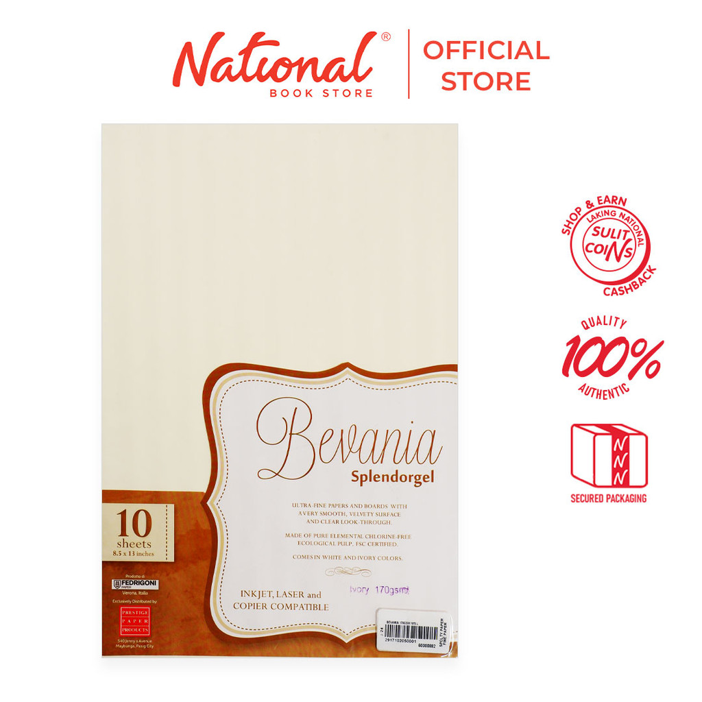 Bevania 'Fine Board Long 10Sheets 170GSM - FINE PAPER | Shopee Philippines