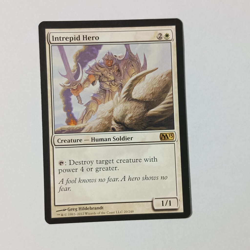 MTG Card INTREPID HERO Magic the Gathering Trading Card Game White ...