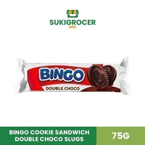Bingo Cookie Sandwich Double Choco Slugs 75G | Shopee Philippines