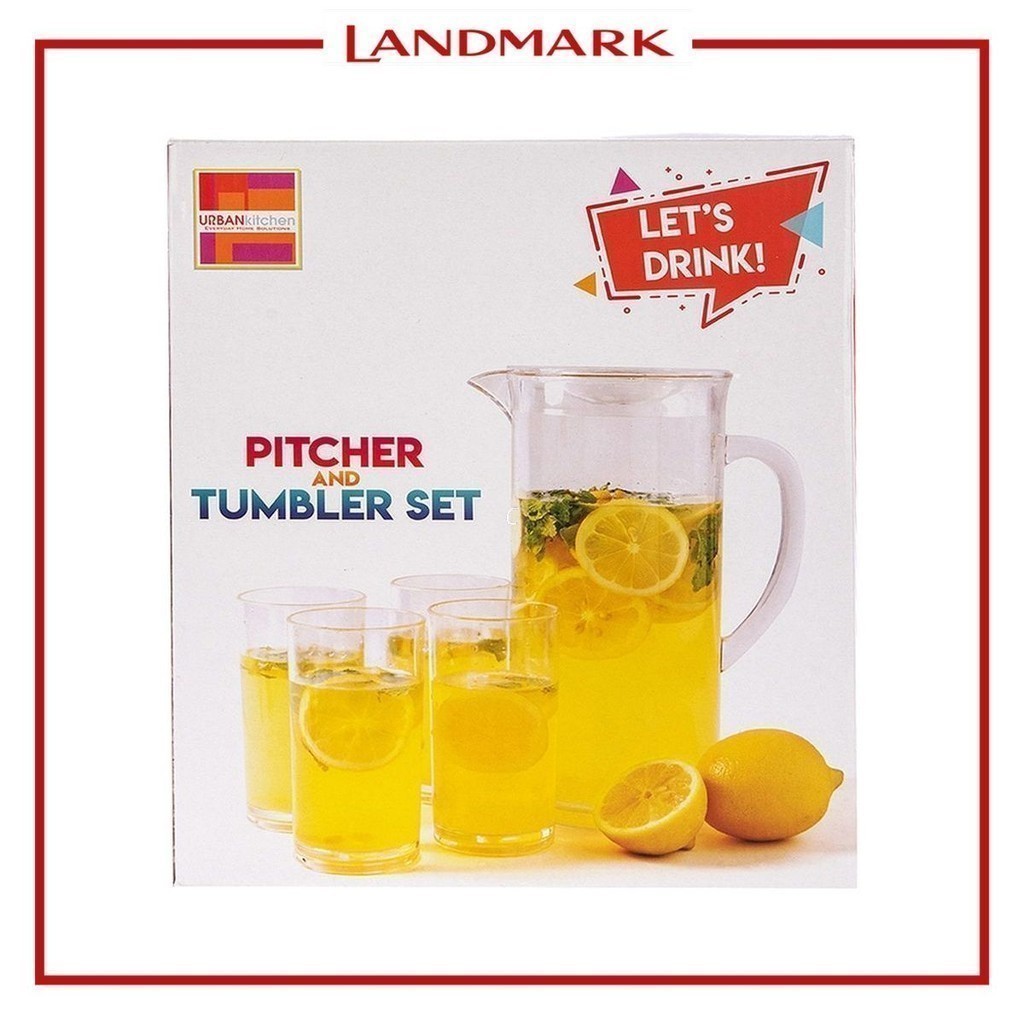 Urban Kitchen Cubic Pitcher with 4 piece Tumbler | Shopee Philippines