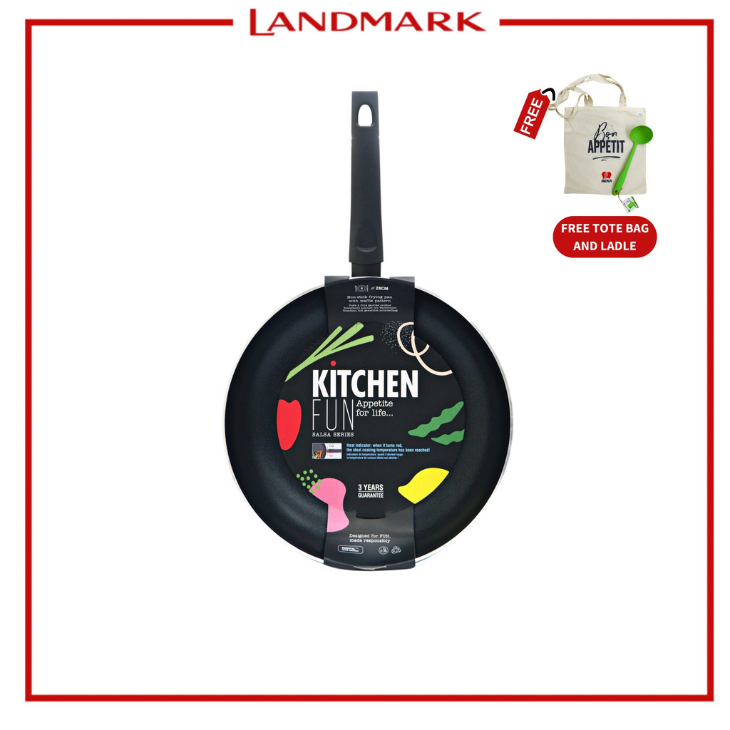 Kitchen Fun Salsa Fry Pan 28cm with Free Item | Shopee Philippines