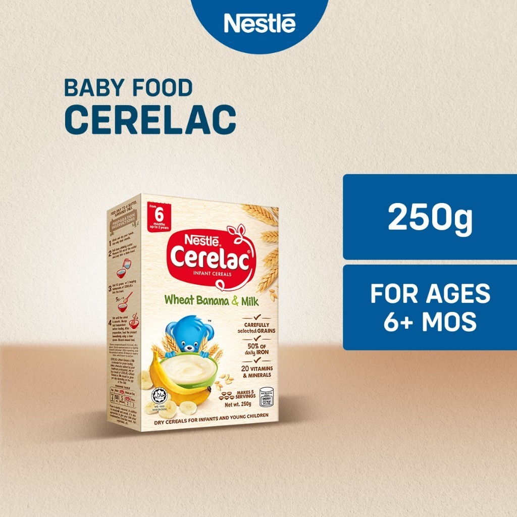 Cerelac Infant Cereal Wheat Banana & Milk 250g | Shopee Philippines