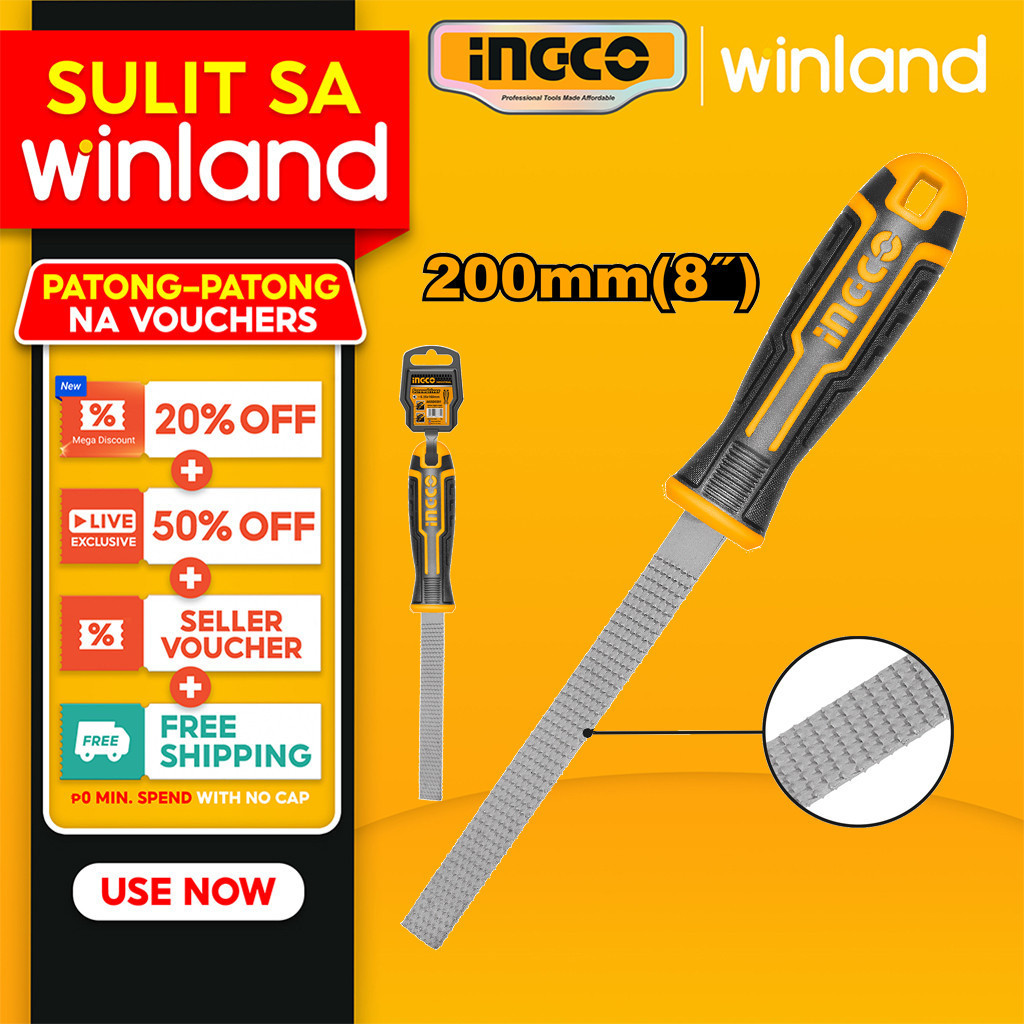 Ingco by Winland Industrial Flat Wood File 8inch Carpentry Wood Working ...