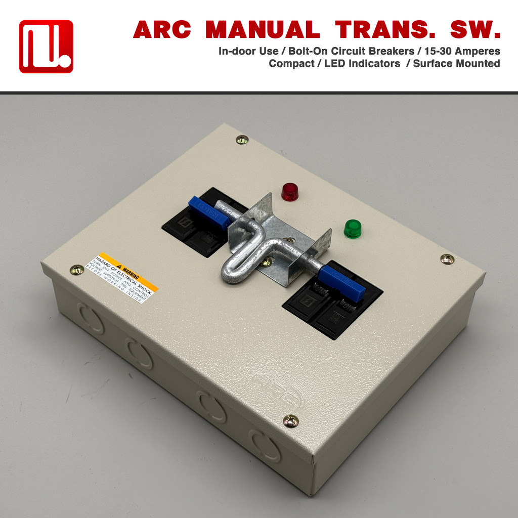 Arc Manual Transfer Switch Mini + Koten Bolt-On Circuit Breaker HPH (15 ...