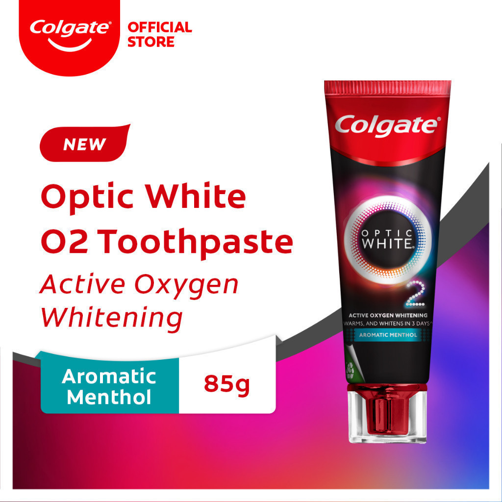 Colgate Optic White O2 Aromatic Menthol Whitening Toothpaste 85g ...