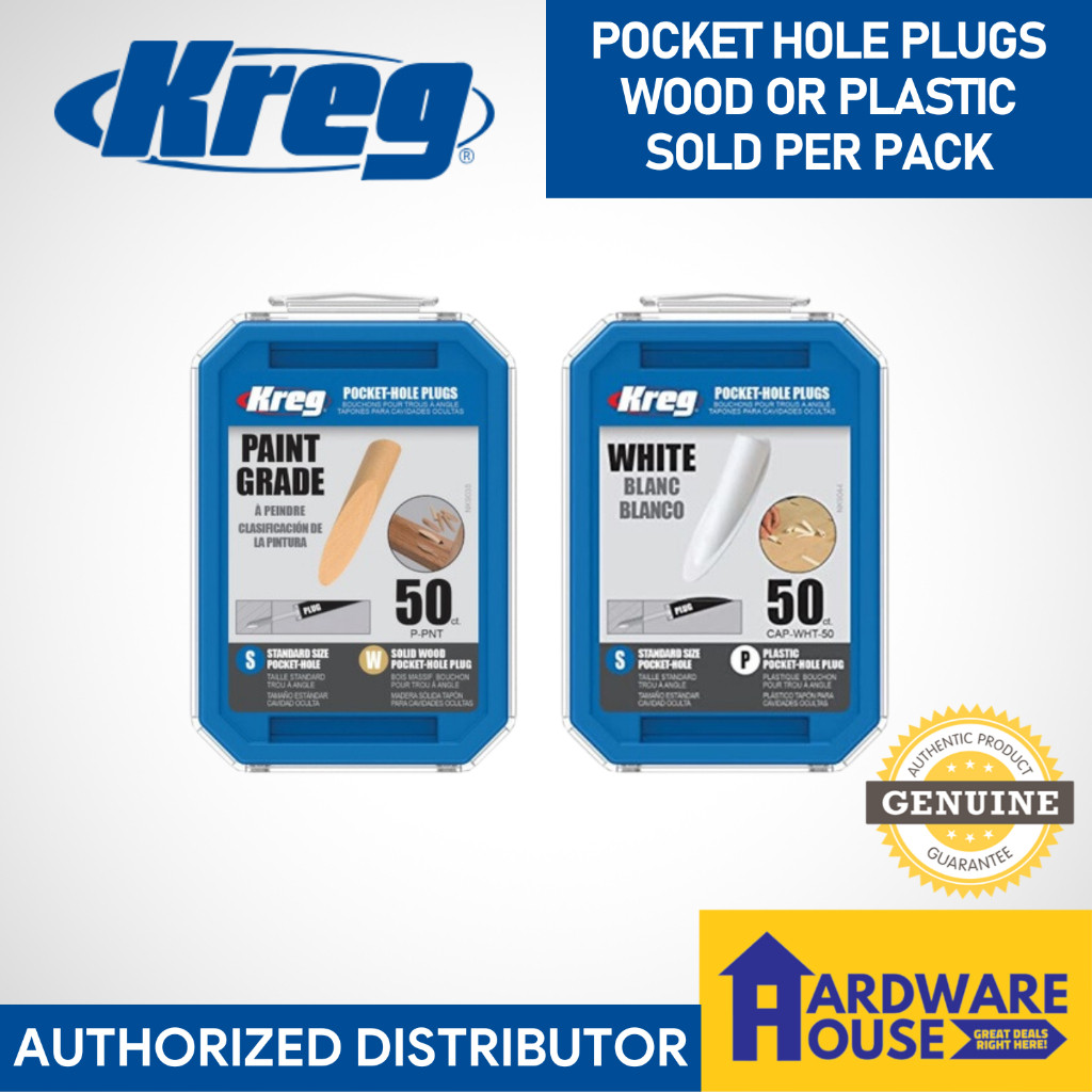 ORIGINAL KREG Pocket Hole Screw Plugs Paint Grade Sold Per Pack Wood OR ...