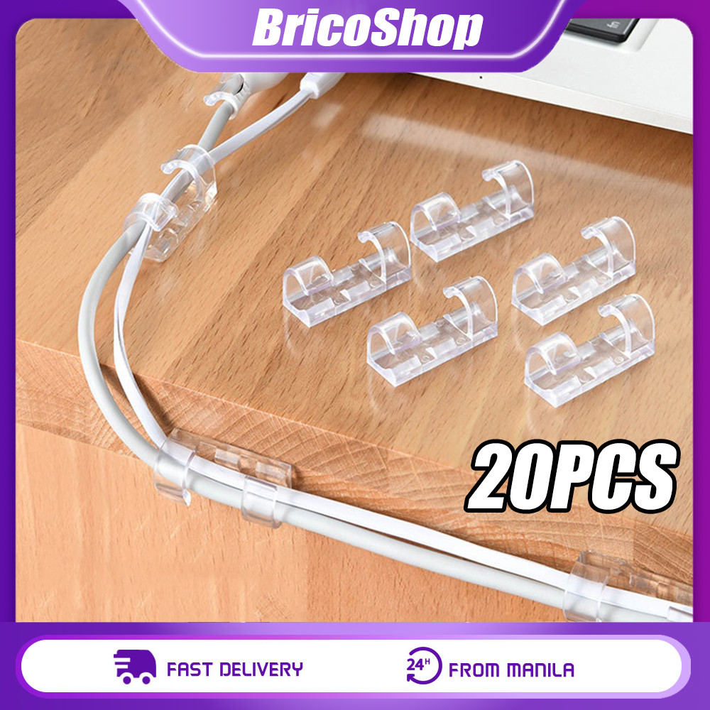 20Pcs Cable Organizer Clips Wall Wire Organizer Cord Holder for Office ...