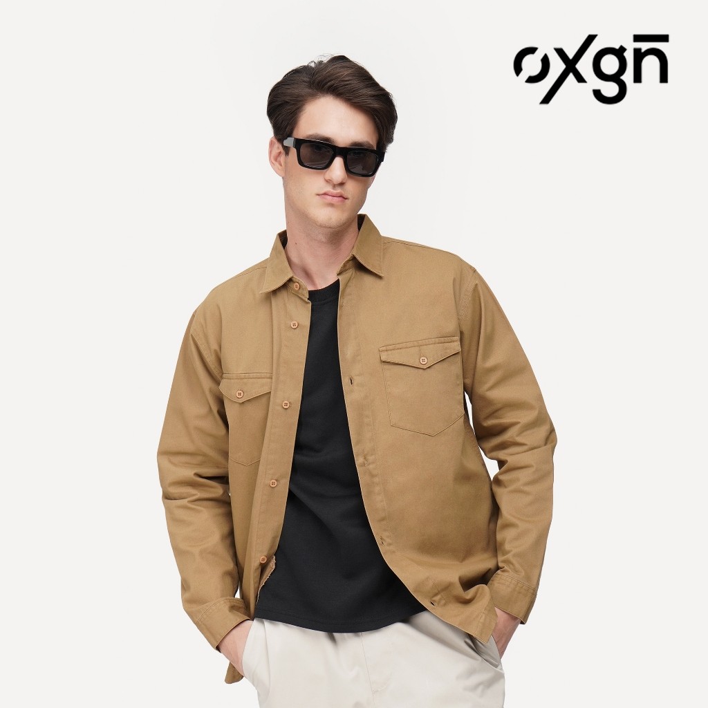 OXGN Generations Overshirt For Men (Caramel) | Shopee Philippines