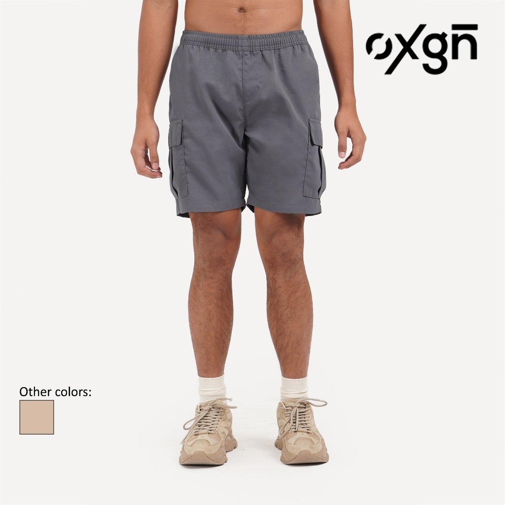 OXGN Cargo Shorts For Men (Gray/Tan) | Shopee Philippines