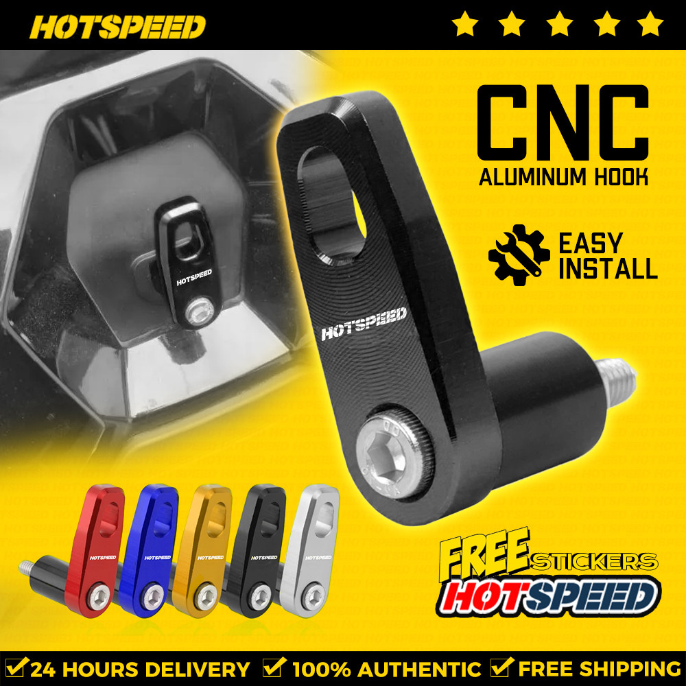 HOTSPEED CNC Aluminum Helmet Hook For Motorcycle Heavy Duty Multi ...
