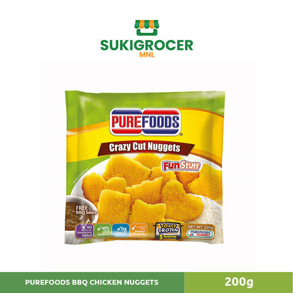 Purefoods Crazy Cut Chicken Nuggets with BBQ Sauce 200g | Shopee ...