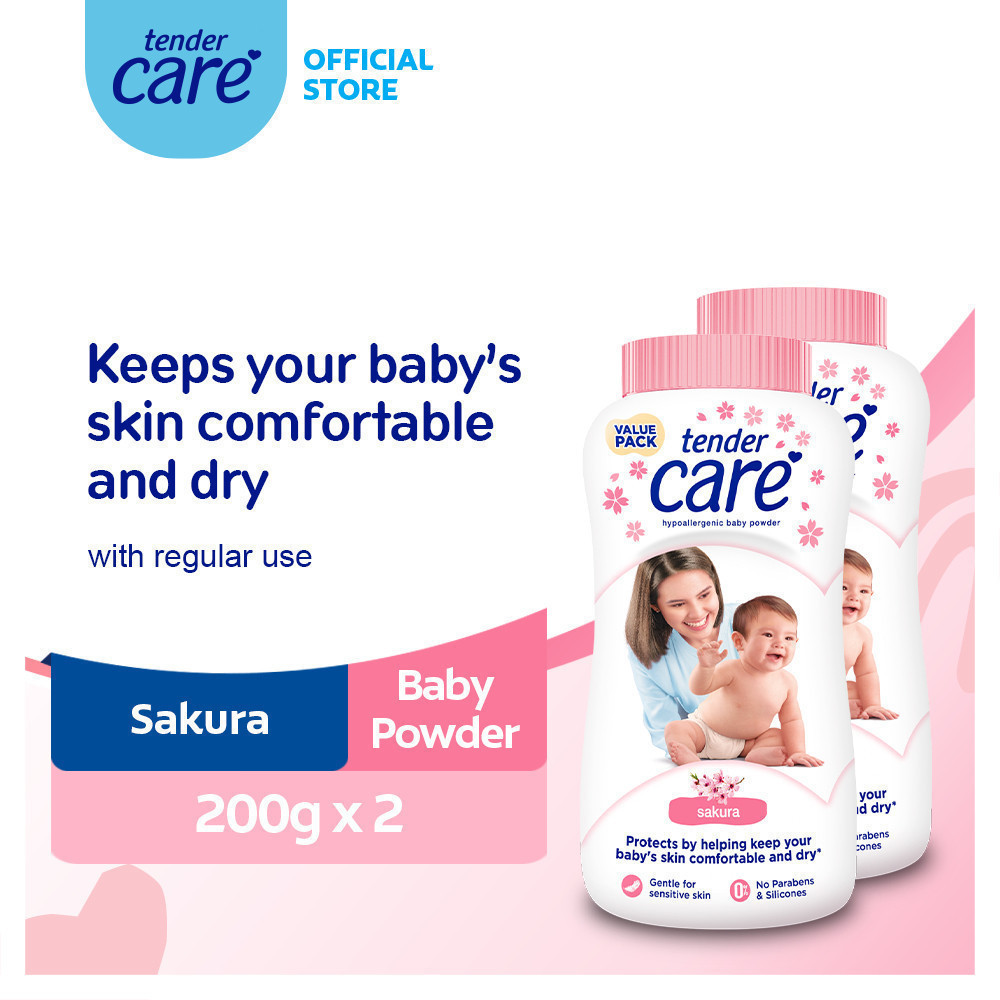 Tender Care Sakura Baby Powder - Hypoallergenic & Dermatologically ...
