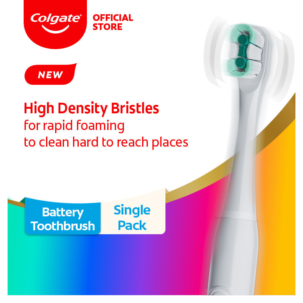 NEW Colgate Total Battery Toothbrush, For Rapid Foaming, Reach Deeper ...