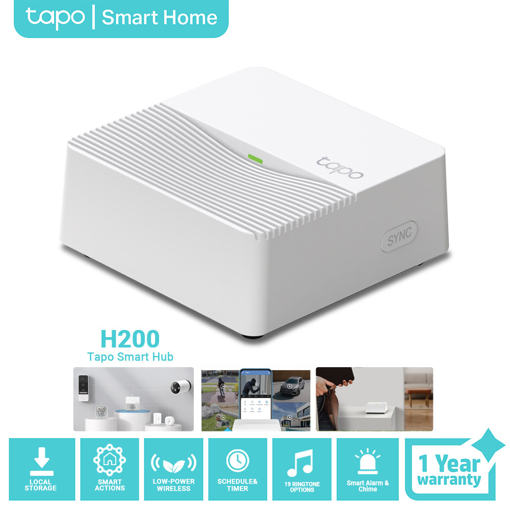 TP-Link Tapo H200 Smart Hub with Built-In Chime Connect up to 64 Smart ...