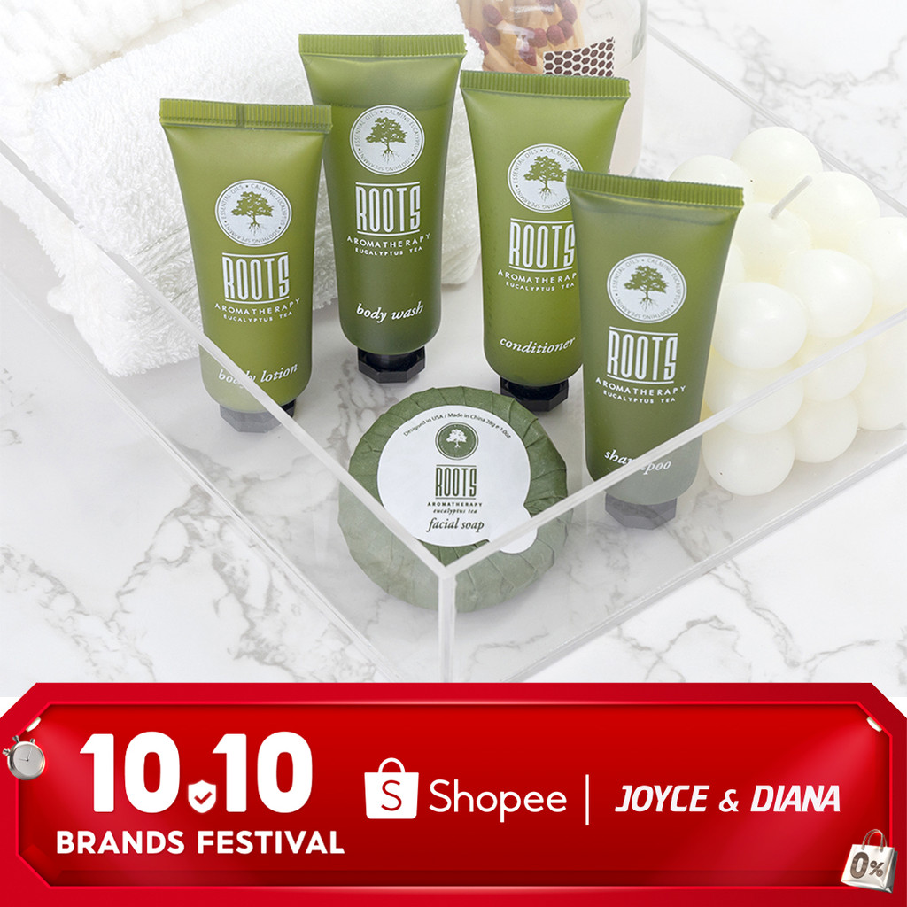 Joyce & Diana Roots Bathroom Amenities Set - Body Wash/Soap/Shampoo ...