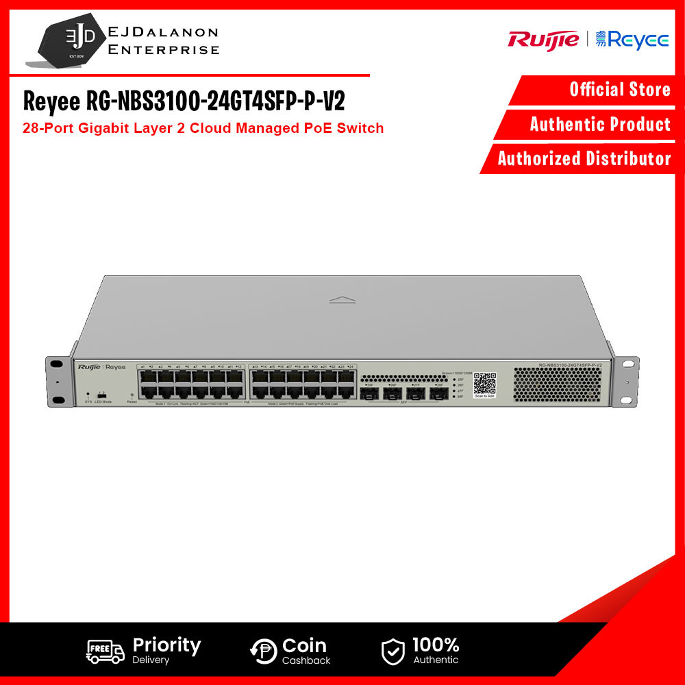 Reyee RG-NBS3100-24GT4SFP-P-V2 28-Port Gigabit Layer 2 Cloud Managed ...