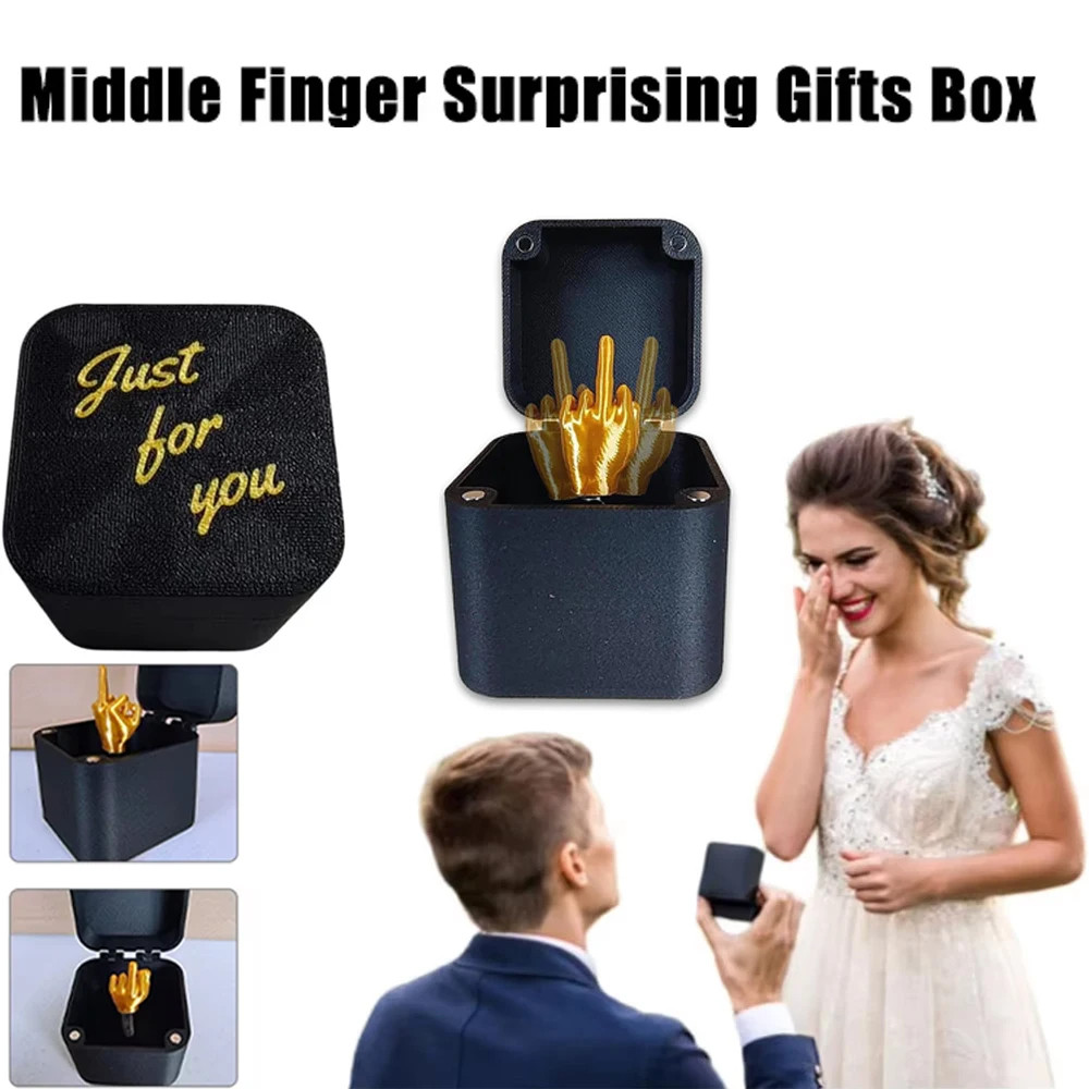 Middle Finger Gifts Box Surprising Joke Toy Prank Box toy Creative ...