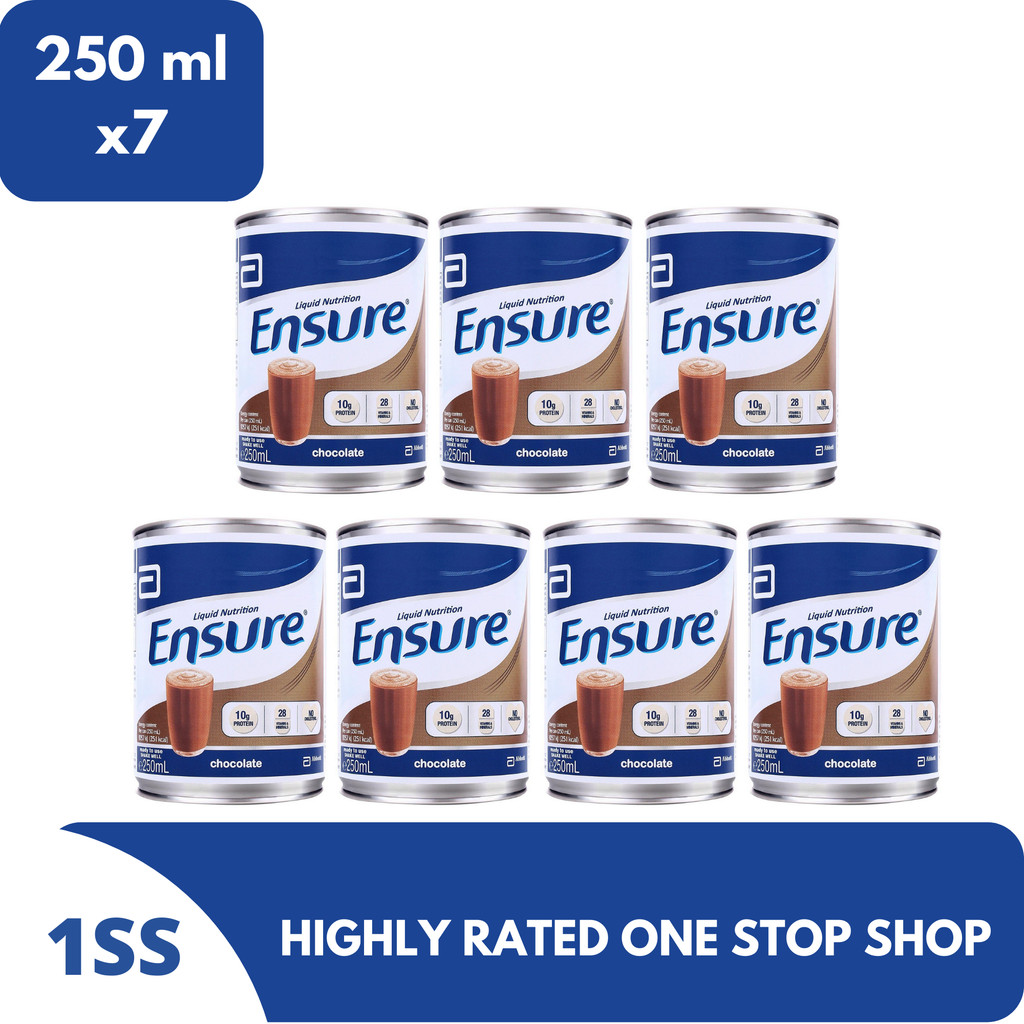 Ensure Liquid Nutrition Chocolate, 250 ml, Set of 7 | Shopee Philippines