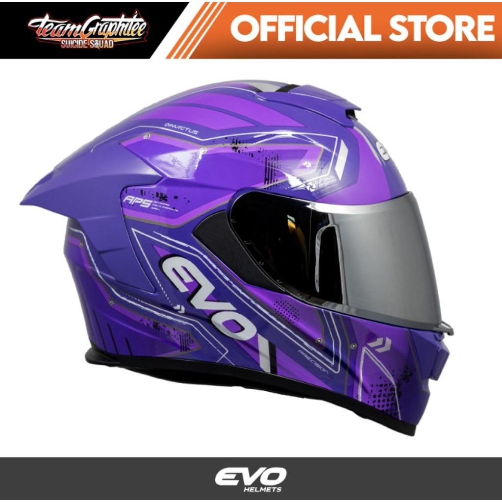 EVO GT-PRO INVICTUS PURPLE (NON REVO PURPLE LENS) FULL FACE DUAL VISOR ...