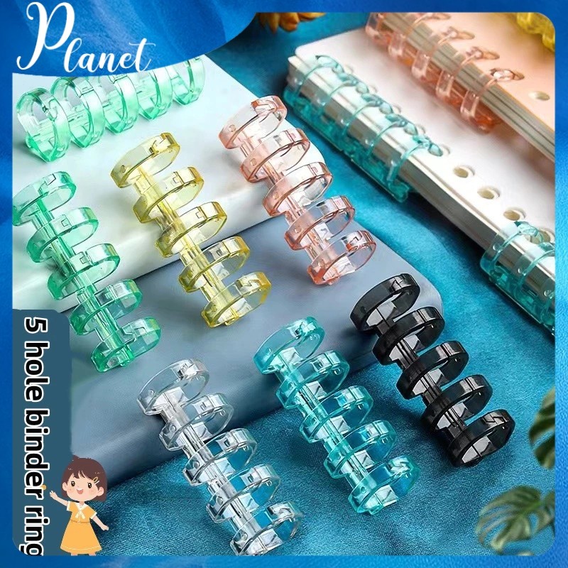 30/5 Hole Loose-leaf Plastic ring binder notebook refillable Spring ...