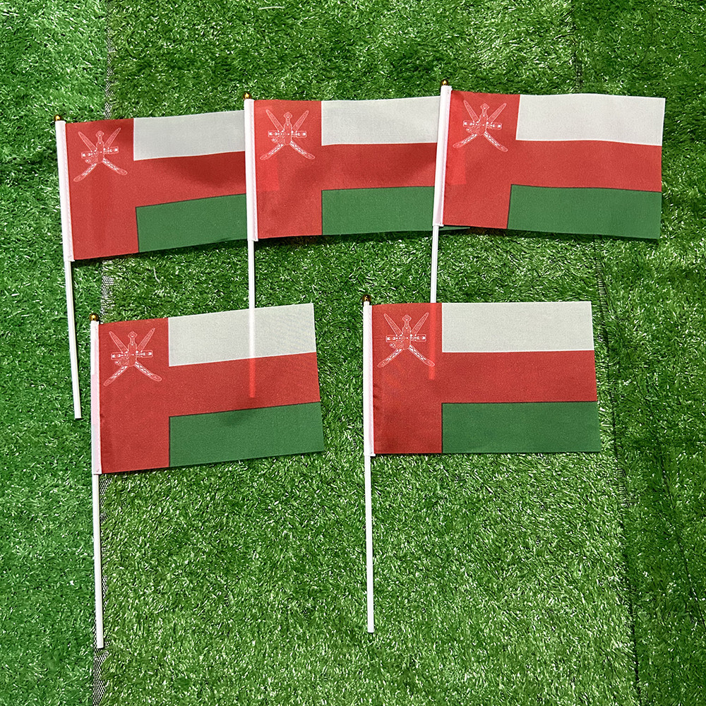 SKY FLAG 50/100pcs 21*14cm Oman National Flag Oman Flags Hand Waving ...