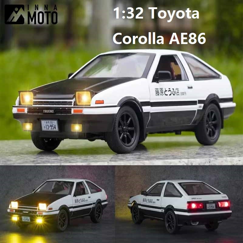 INITIAL D Toyota Corolla AE86 Alloy Car Models Diecast Toys With Pull ...