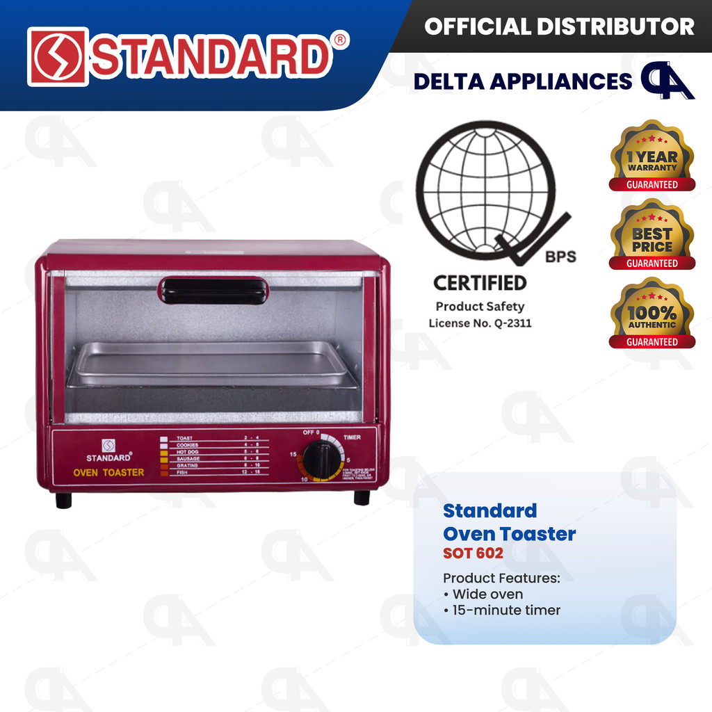 Standard Oven Toaster Red Metal Body W/ Free Tray Original w/ 1 Year ...